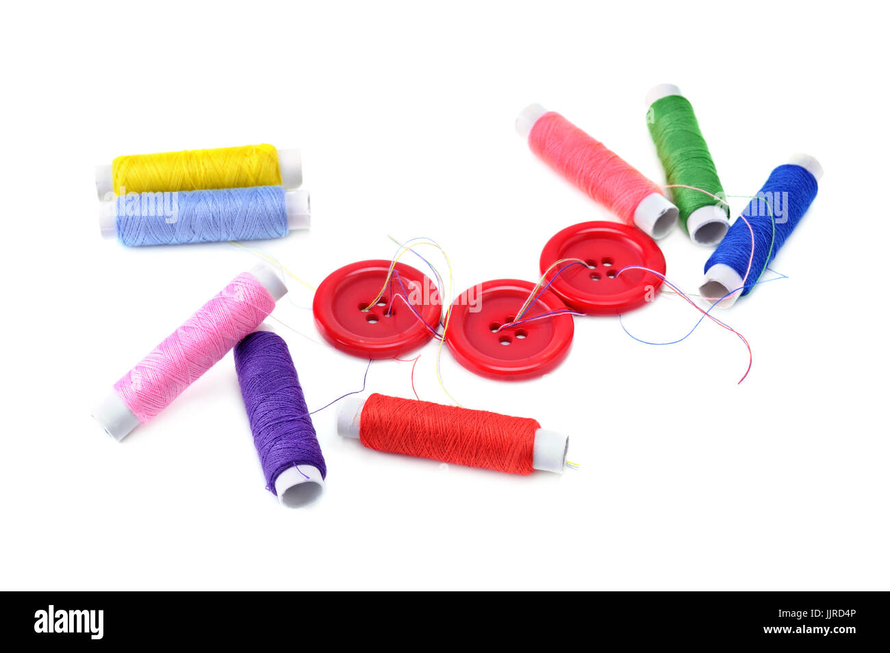 Set buttons thread on Cut Out Stock Images & Pictures - Alamy
