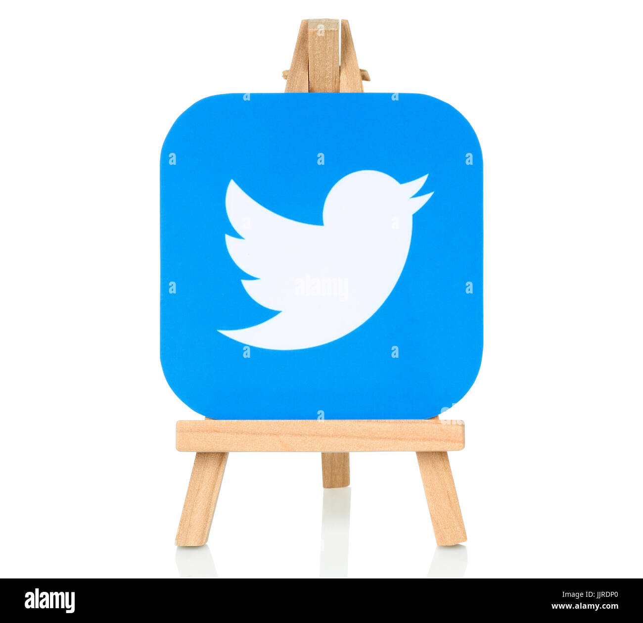 Kiev, Ukraine - August 30, 2016: Twitter logo printed on paper and ...
