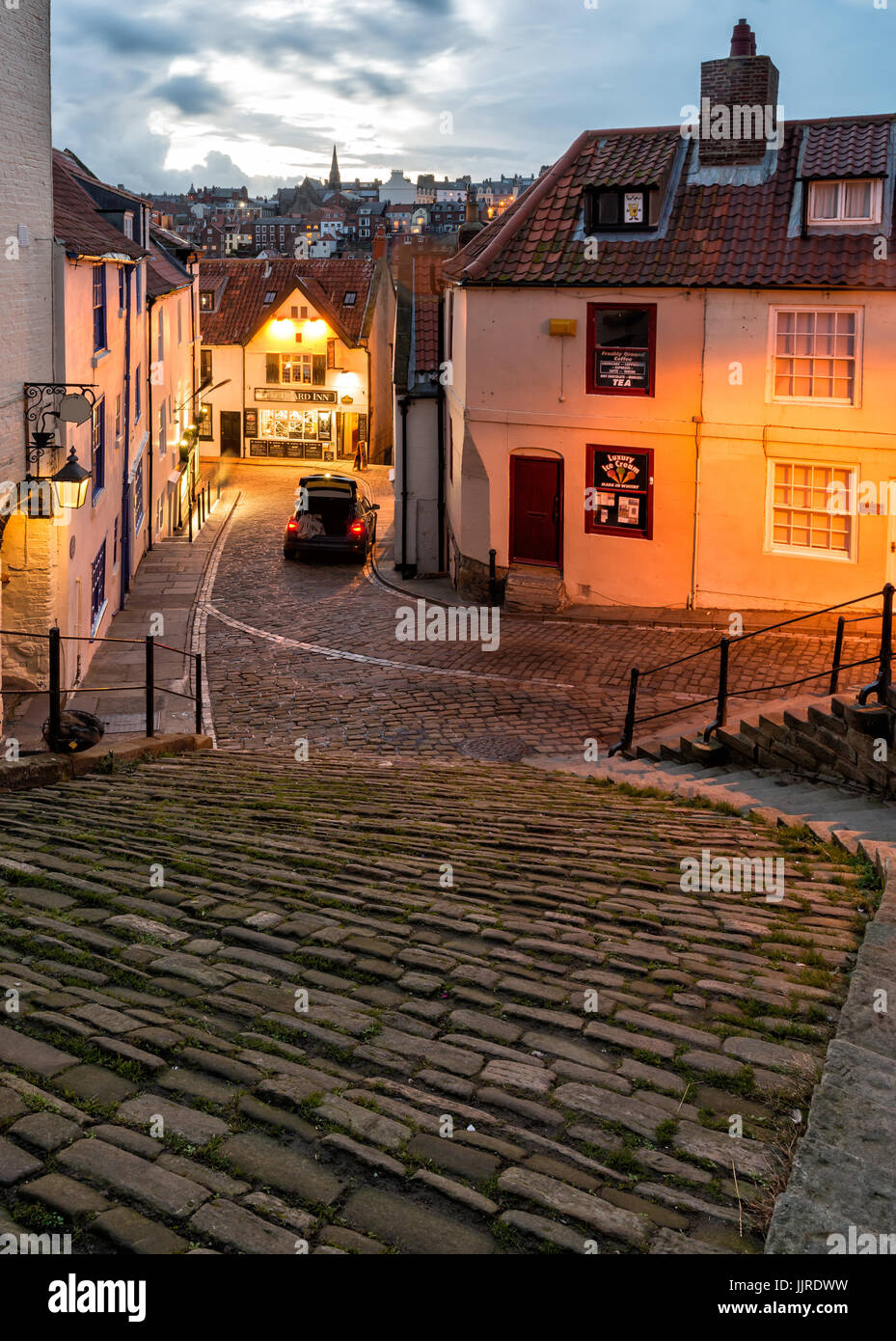 The 199 steps of whitby at sunset hi-res stock photography and images ...