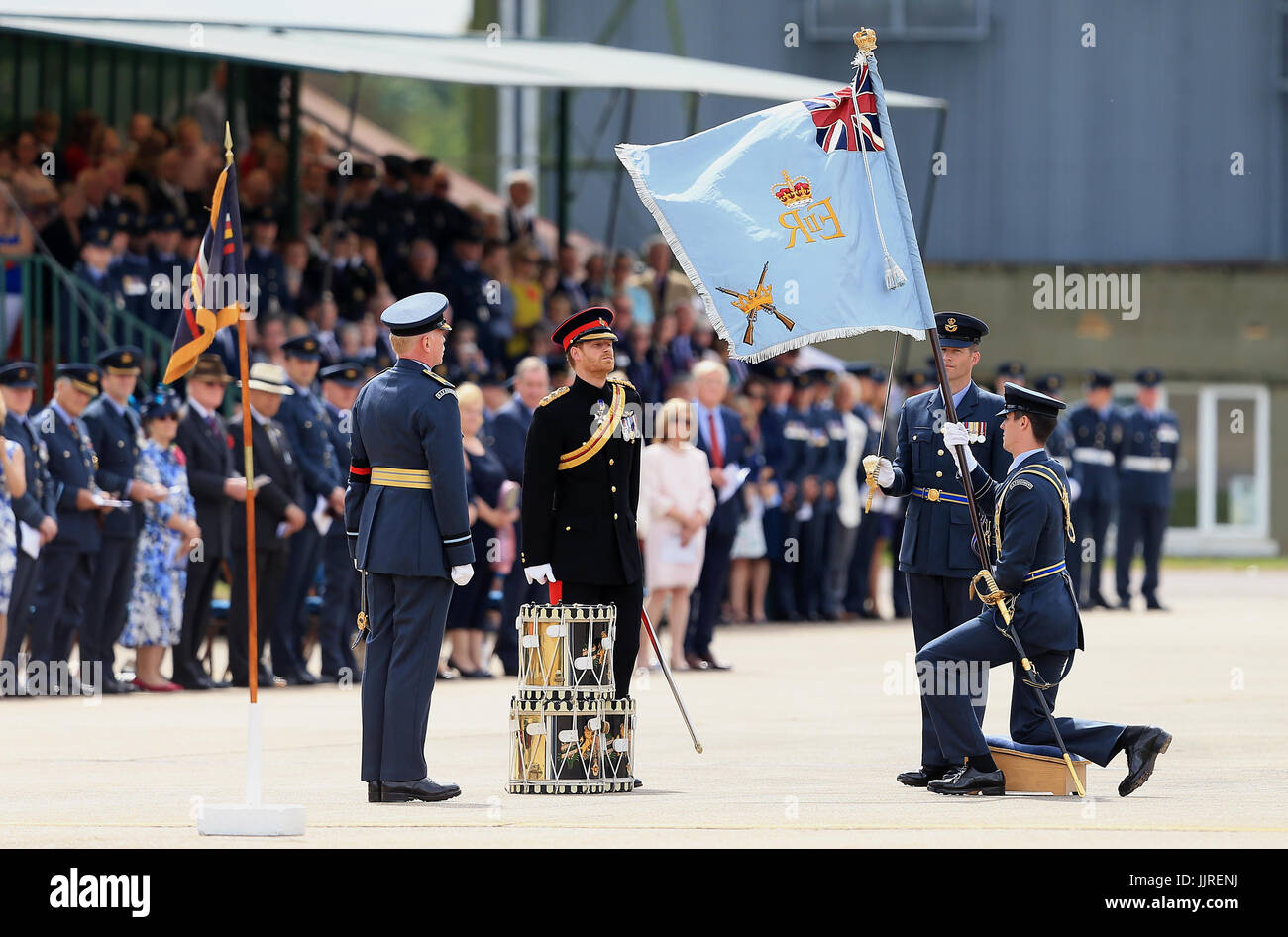 Prince Harry at RAF Honington in Suffolk where he presented a new ...