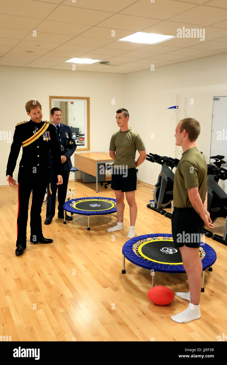 Prince Harry meets patients as he officially opens the Aidan MacCarthy ...