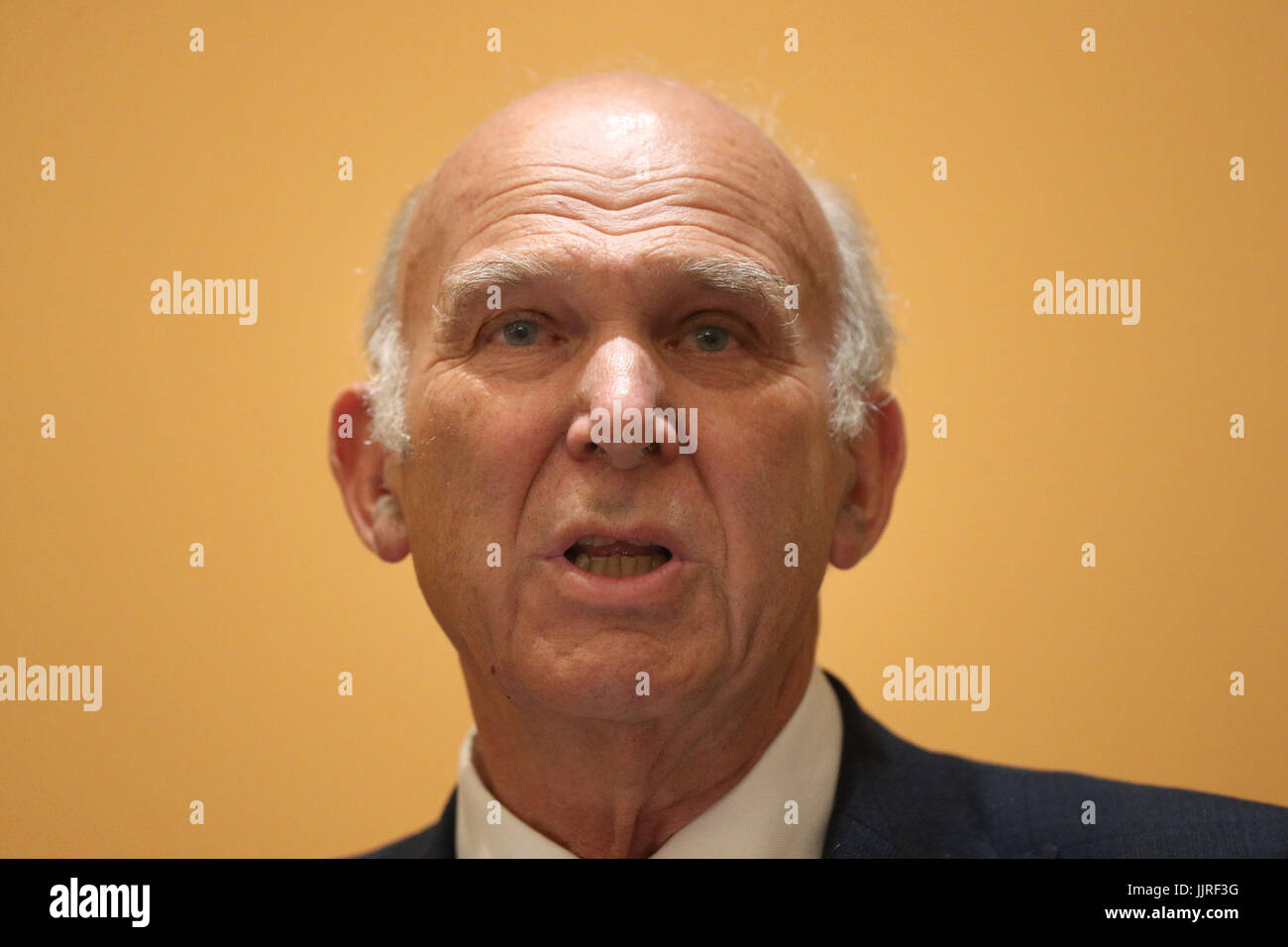 Sir Vince Cable speaking as he is named as the new leader of the ...