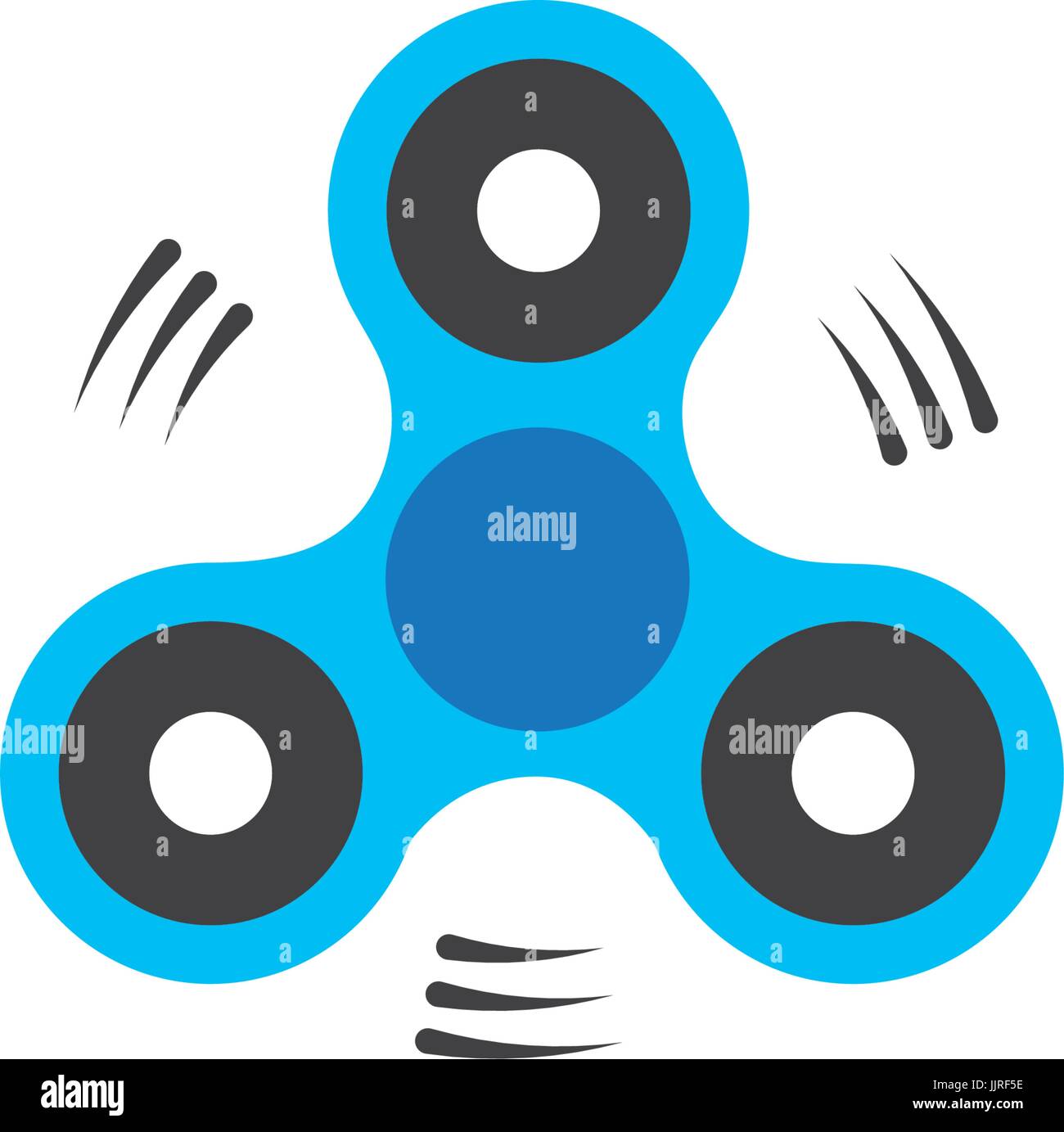 Fidget Spinner - 3 pronged hand toy spun by the center with fingers ...