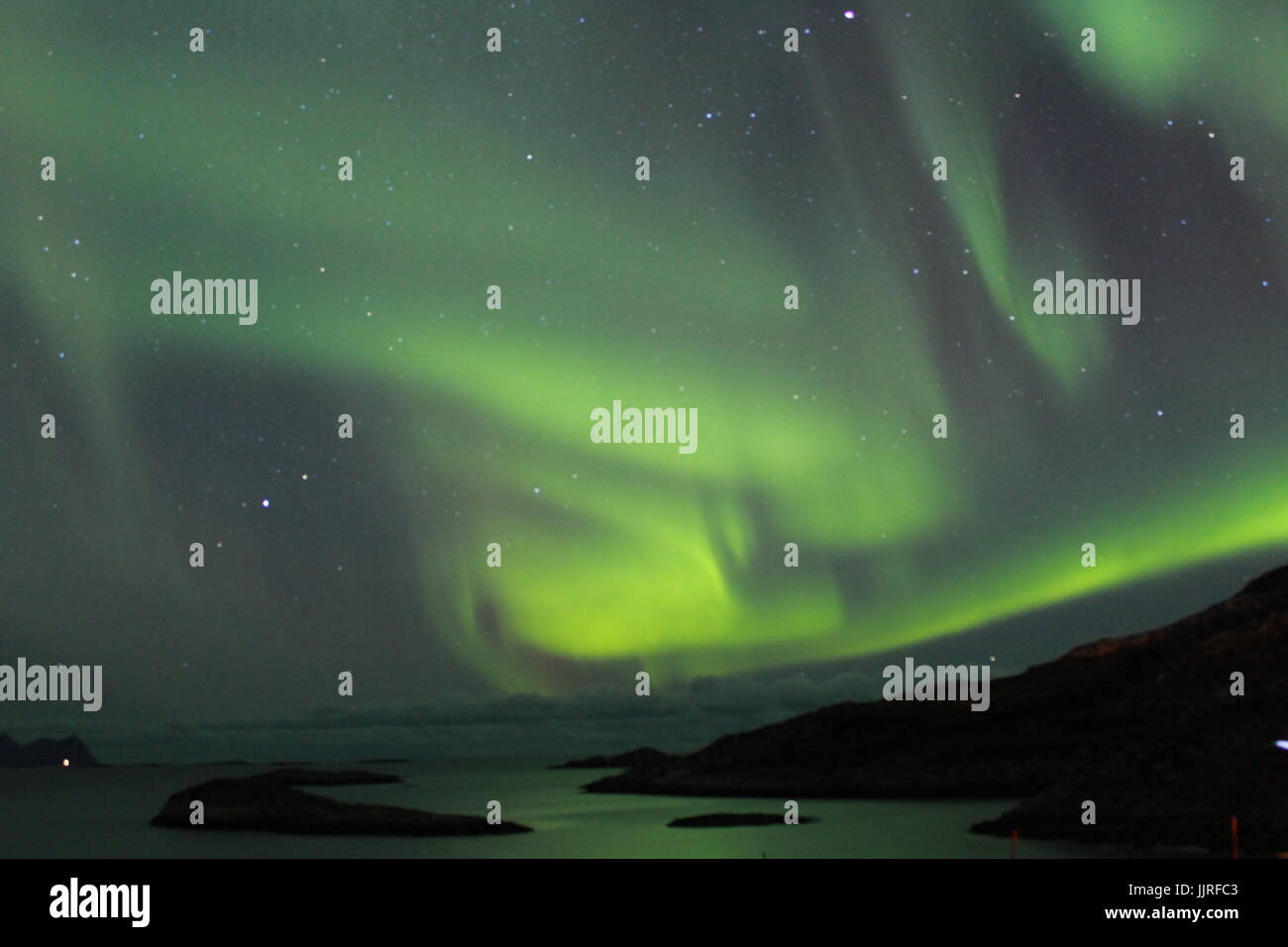 Aurora borealis over tromso hi-res stock photography and images - Alamy