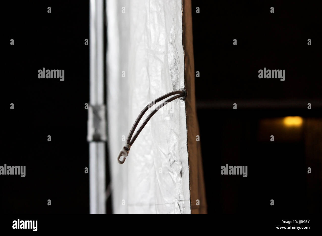 Professional large screen reflector is black and silver on the frame ...