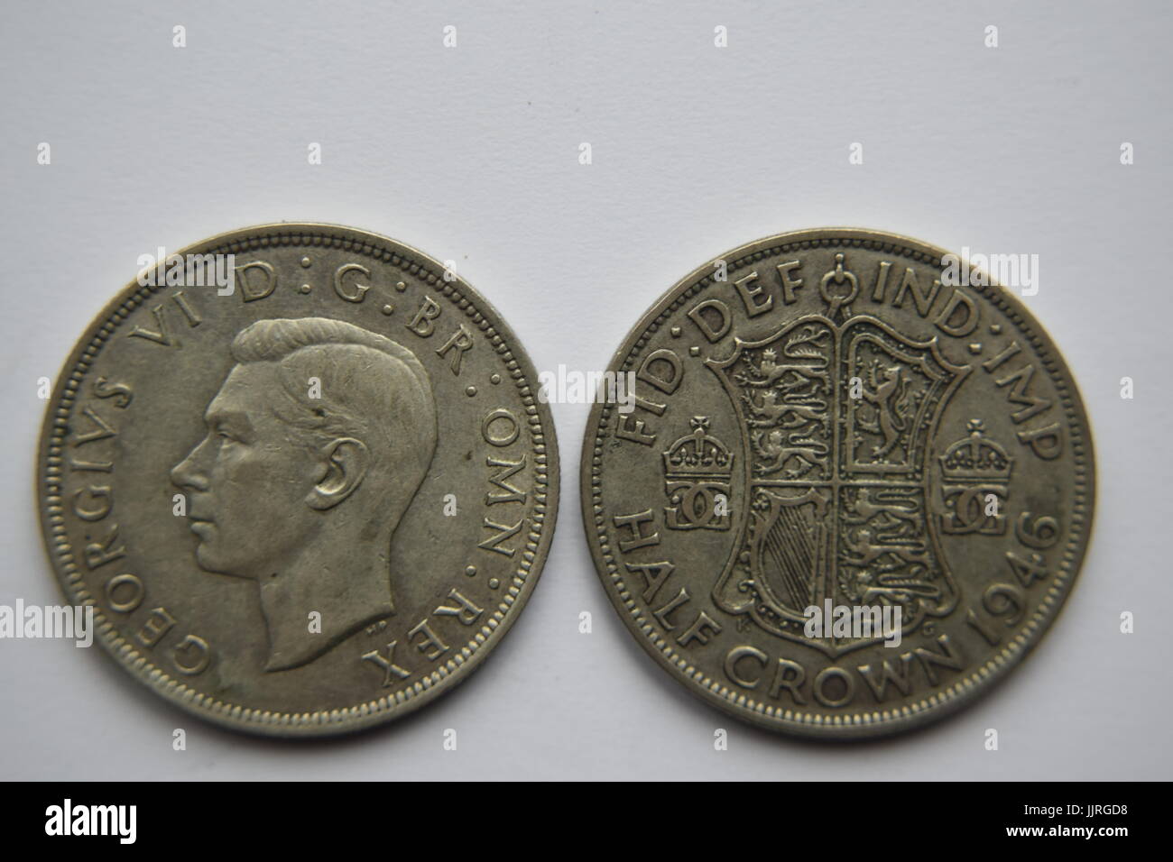 British silver coin Stock Photo - Alamy