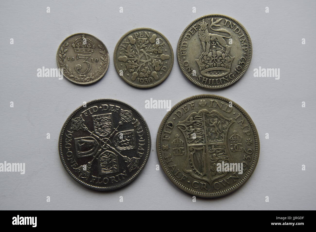 British silver coin Stock Photo - Alamy