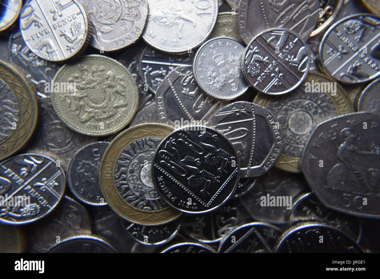British silver coin Stock Photo - Alamy