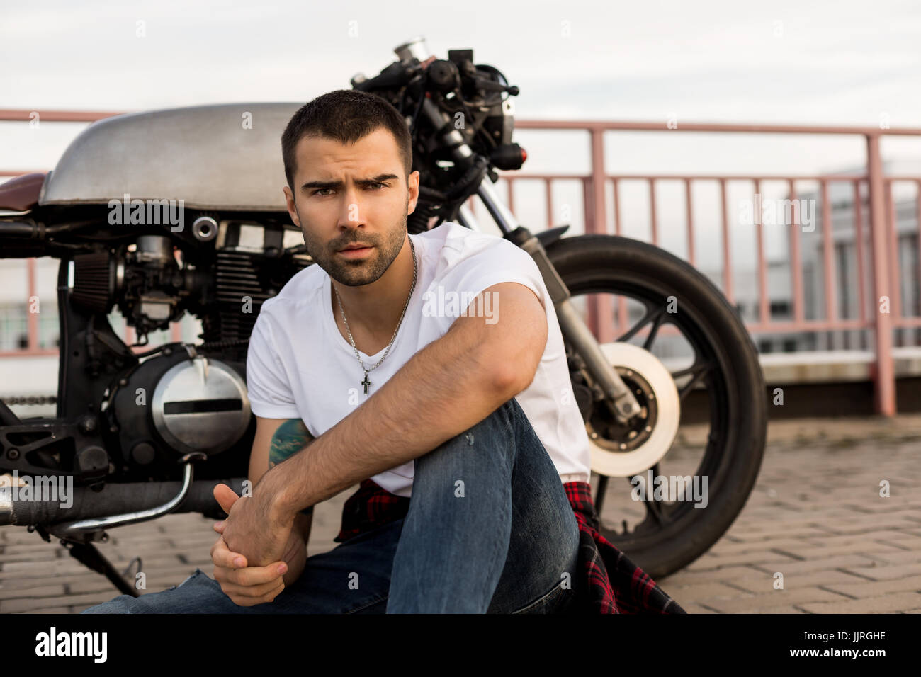 Motorbike racing to camera hi-res stock photography and images - Alamy