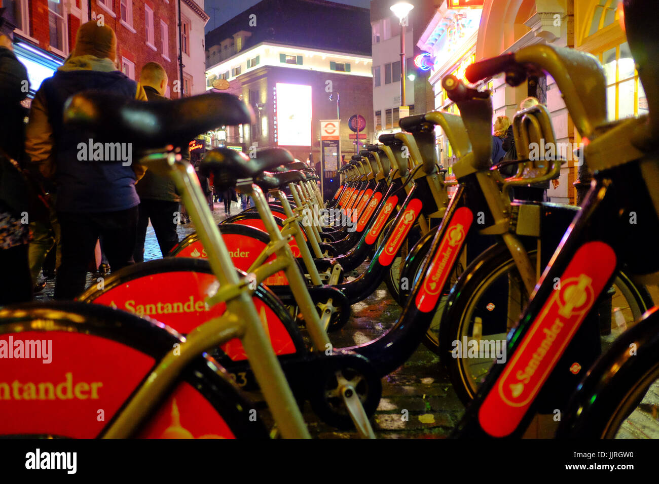 Boris bikes in Soho, London, UK Stock Photo - Alamy