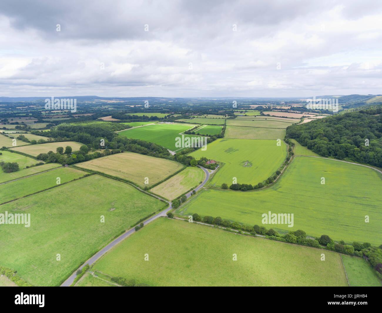 Crossing field roads aerial hi-res stock photography and images - Alamy