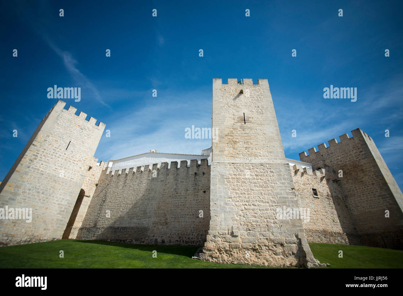 The castelo or fort in the town of Loule at the Algarve of Portugal in ...