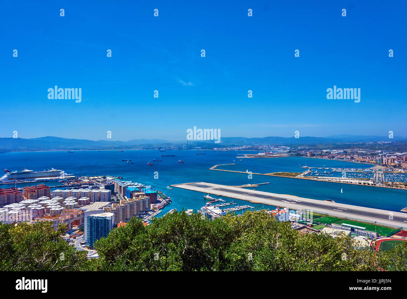 Aerial view of Gibraltar. Gibraltar capital of Gibraltar UK Stock Photo ...