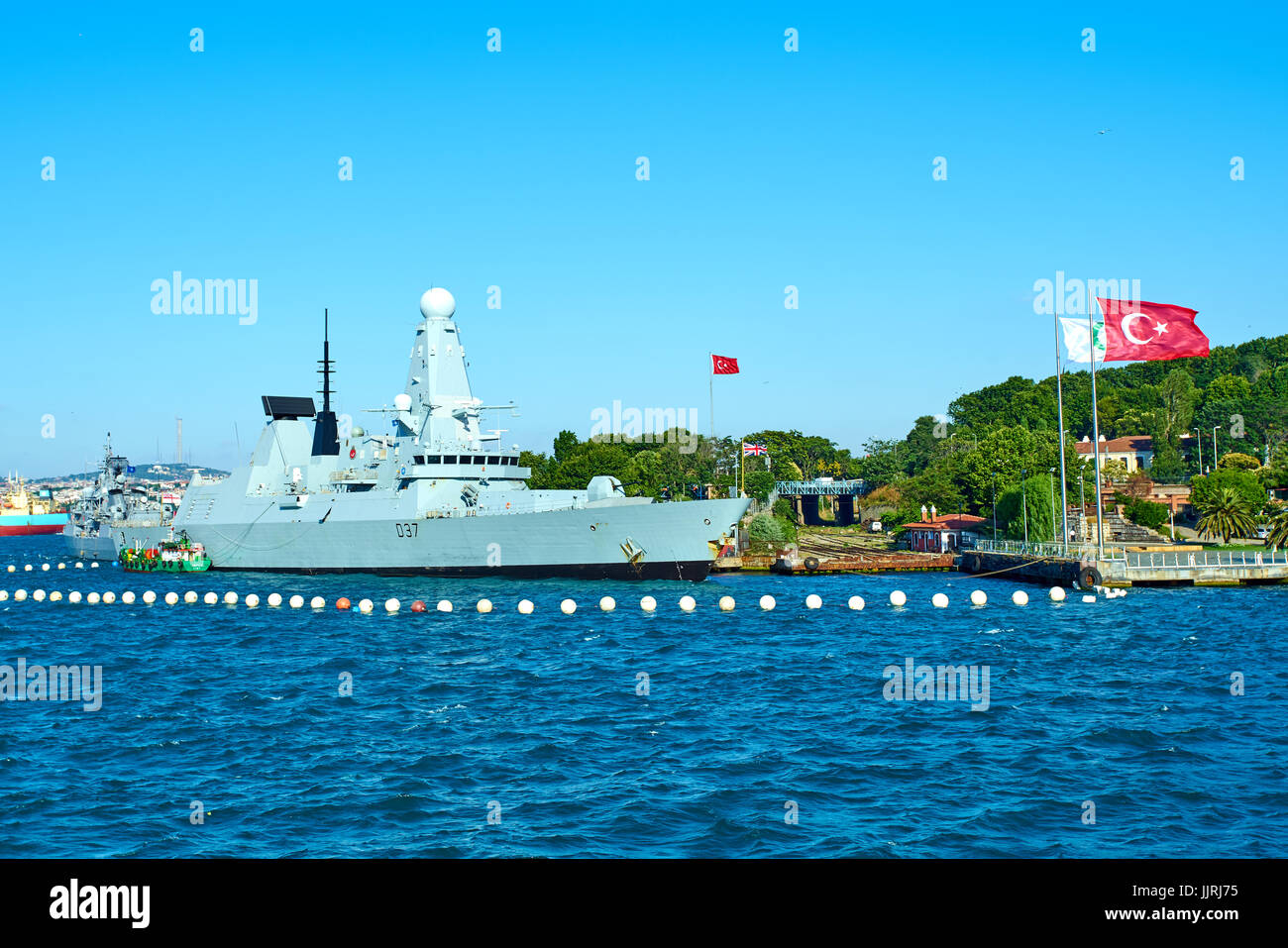 ISTANBUL, TURKEY -JULY 10 2017: Nato's ships arrive to Istanbul Stock ...
