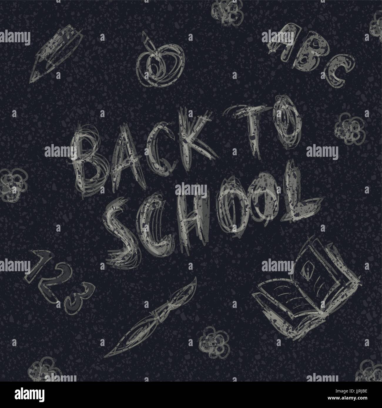 White chalk child drawings Stock Vector Images - Alamy