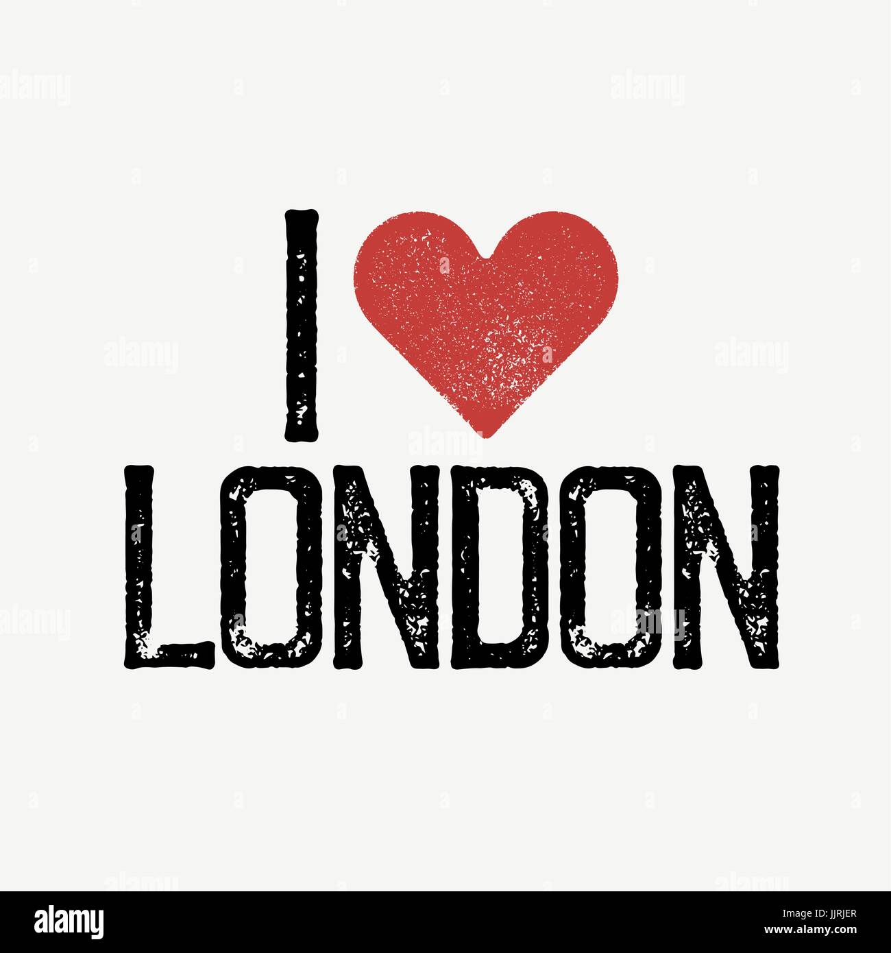 "I love London" text with red heart. T-shirt print design template ...