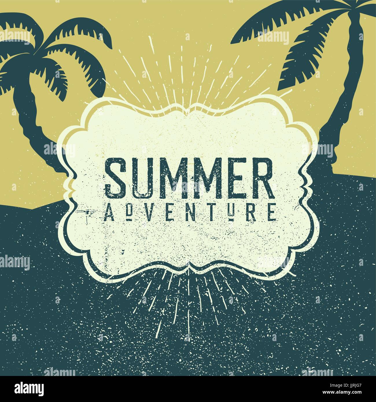 Summer adventures poster. Summer beach party poster Stock Vector Image ...