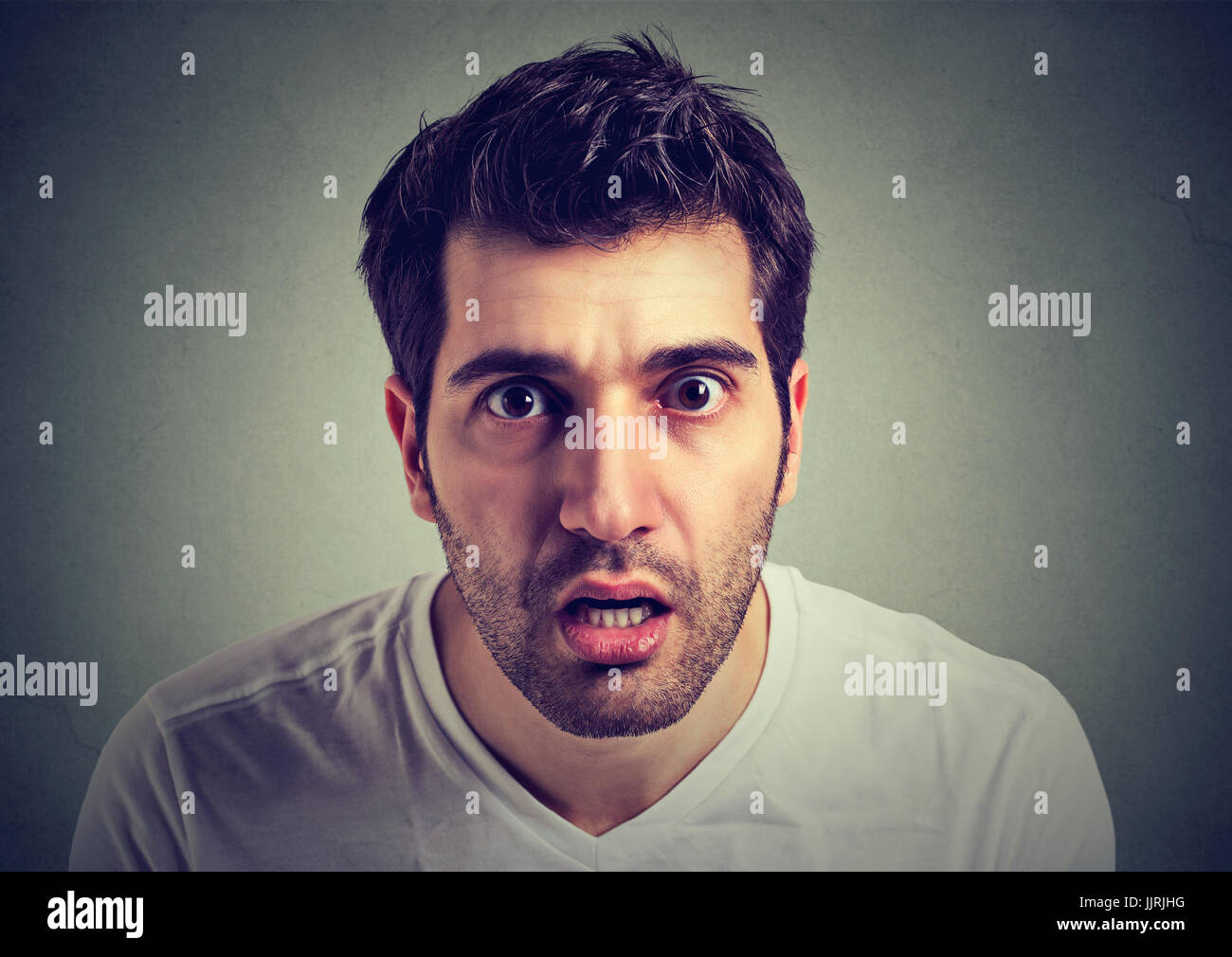 portrait of surprised stunned man Stock Photo - Alamy