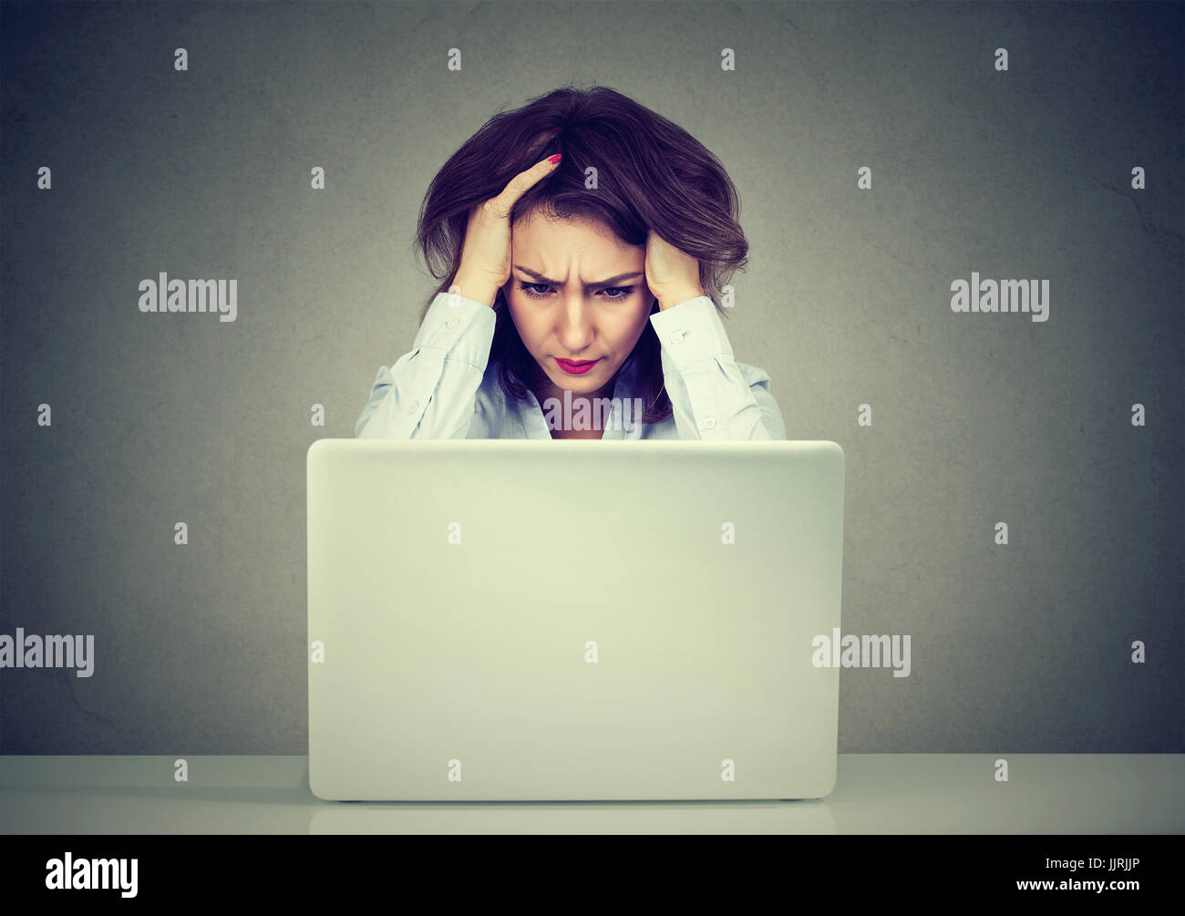 Office work solving laptop hi-res stock photography and images - Alamy