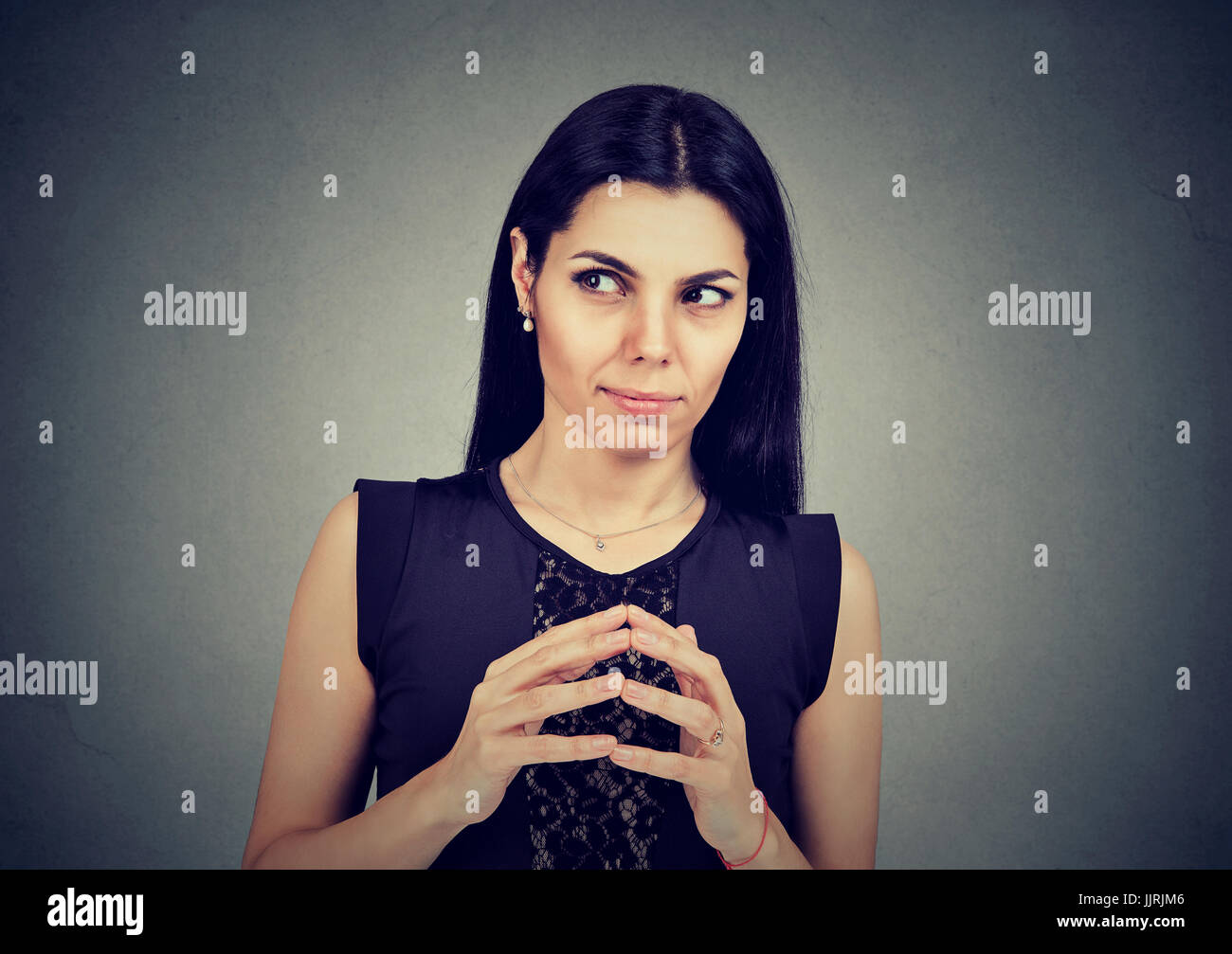 Woman faces evil hi-res stock photography and images - Alamy