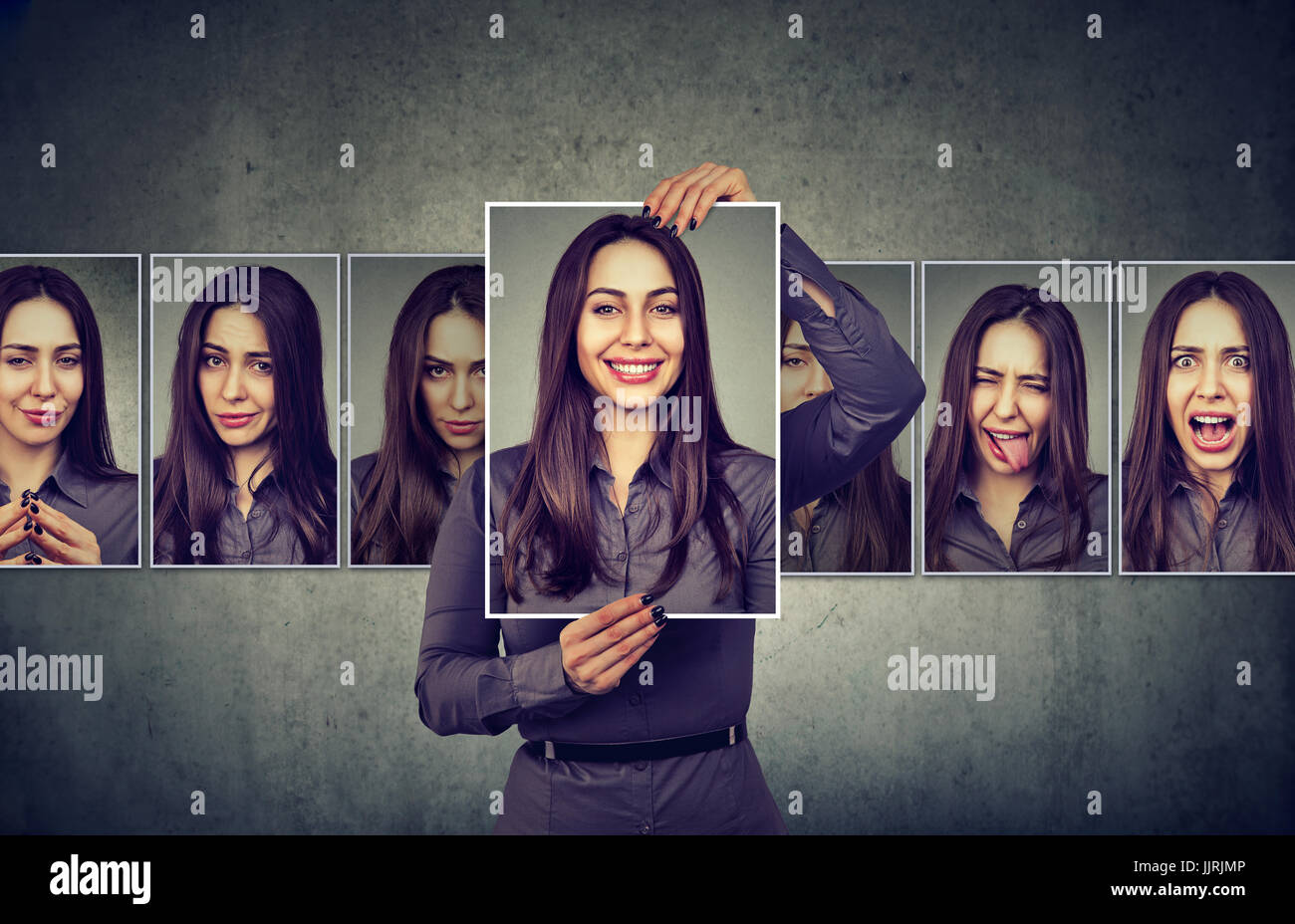 Expressing different emotions collage hi-res stock photography and ...