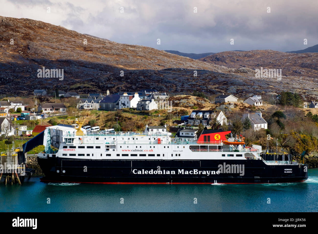 LEWIS AND HARRIS, SCOTLAND - CIRCA APRIL 2016: Port of Tarbert in the ...