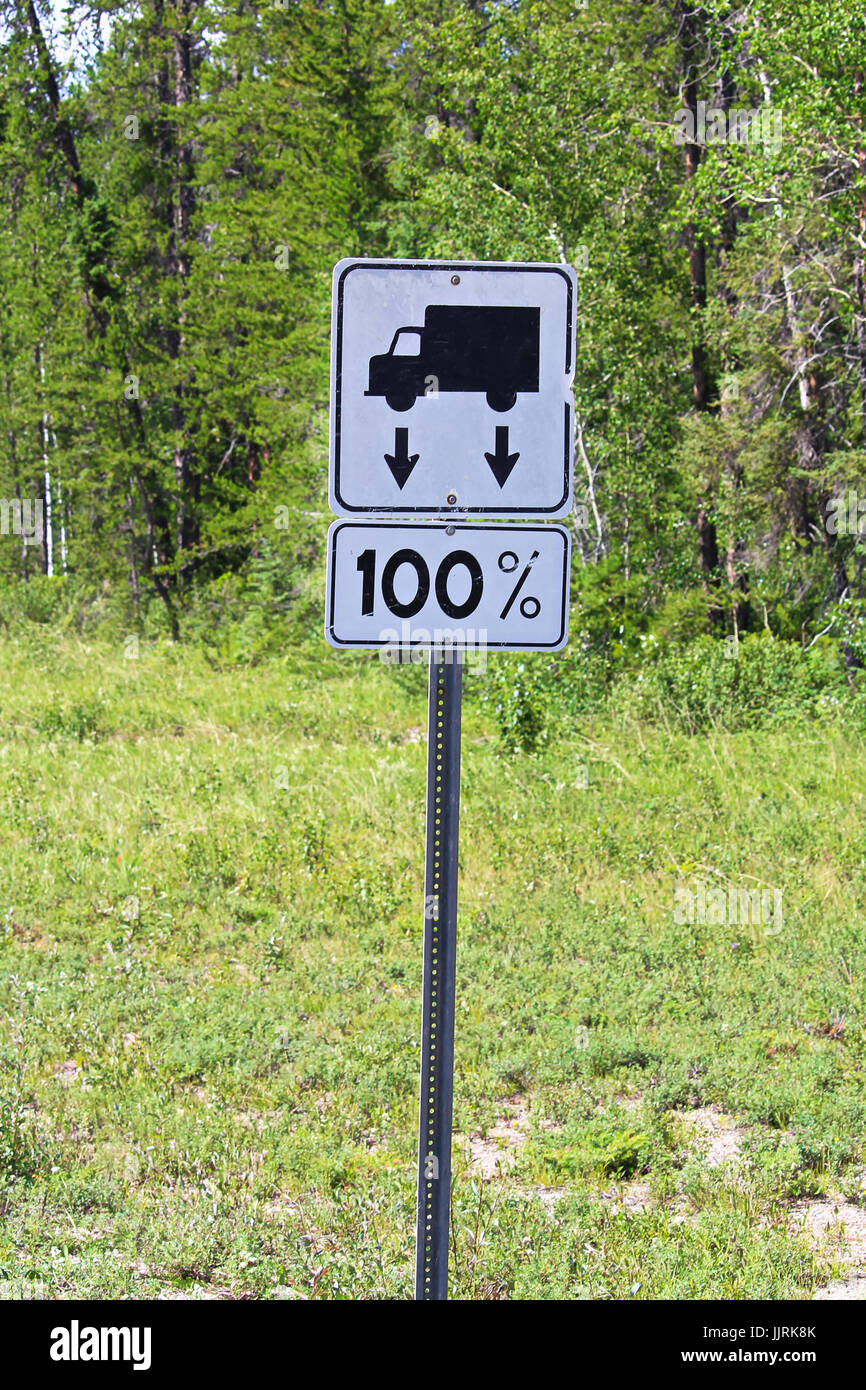 A road sign indicating that there currently are no load restrictions ...
