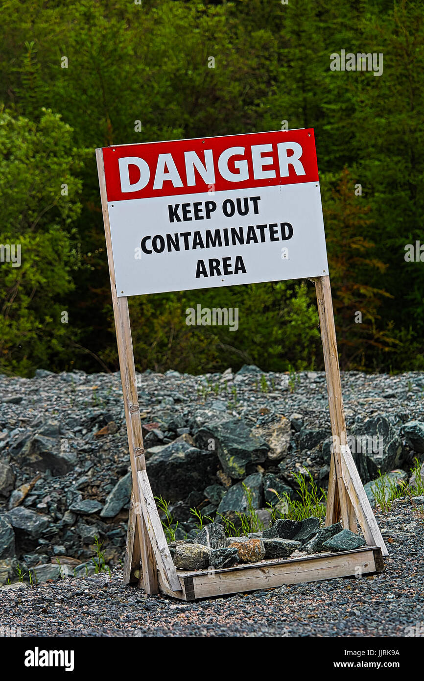 Caution Contaminated Area Sign High Resolution Stock Photography and ...