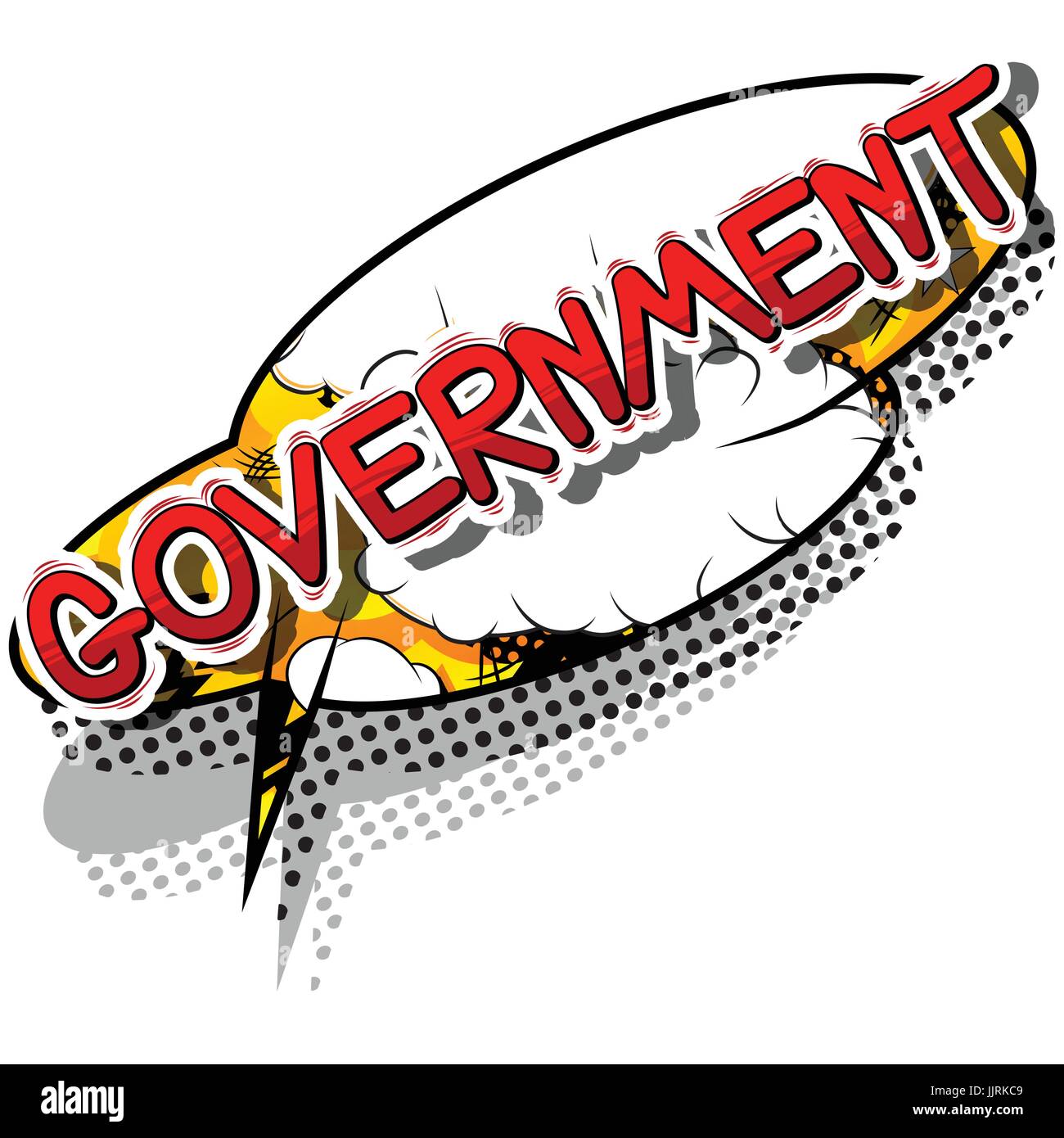 Government - Comic book style phrase on abstract background Stock ...