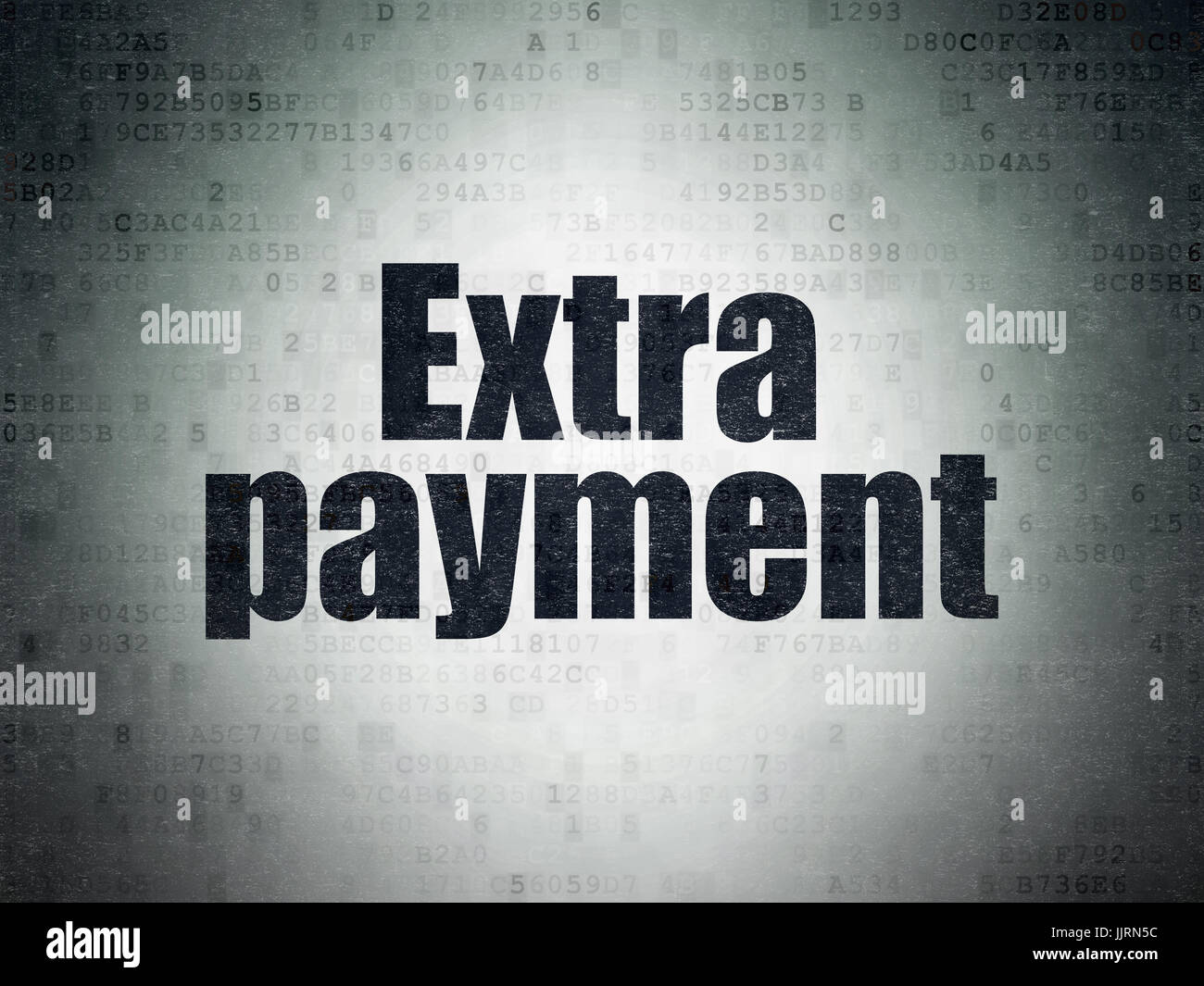 Currency concept: Extra Payment on Digital Data Paper background Stock ...