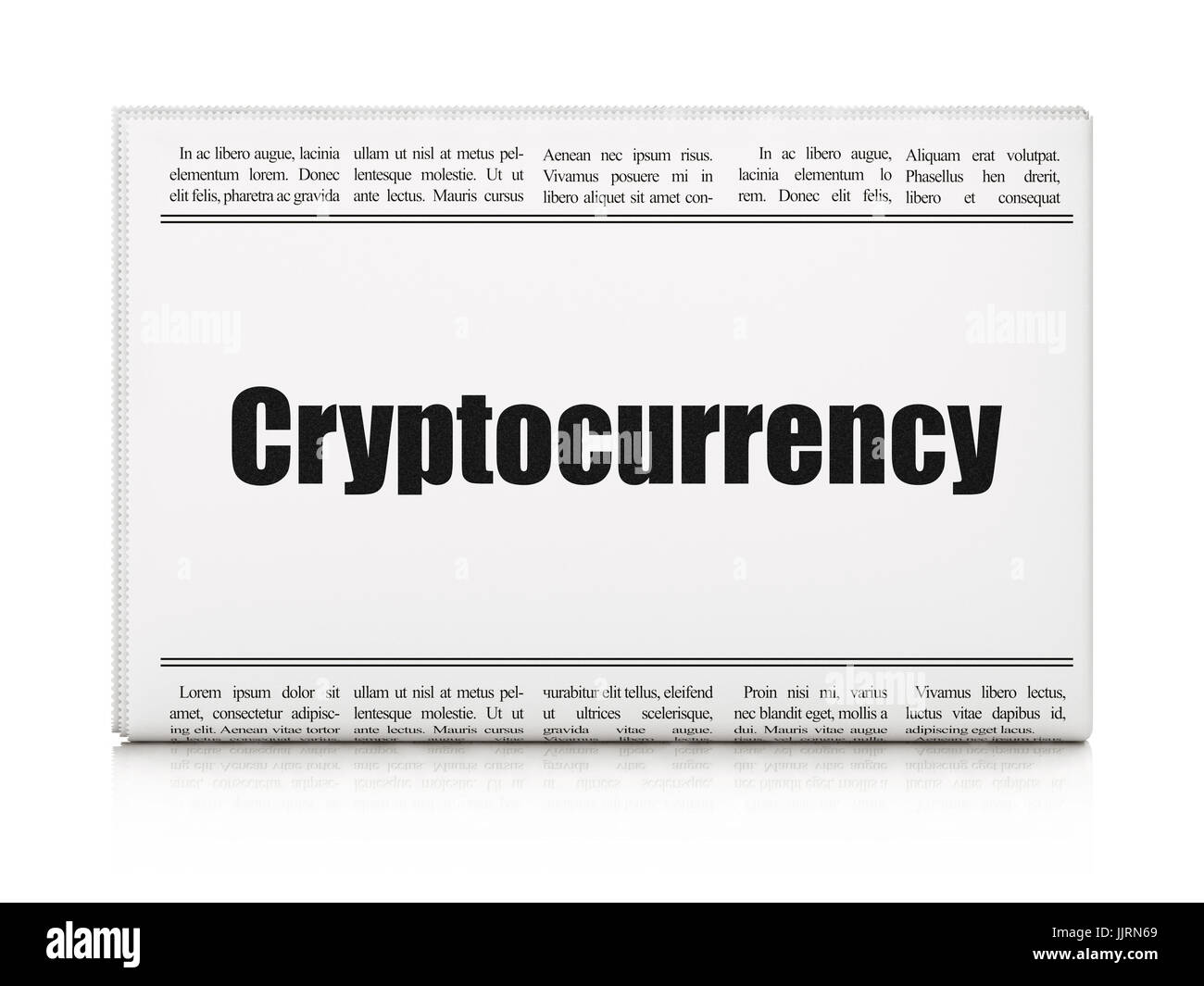 Banking concept: newspaper headline Cryptocurrency Stock Photo - Alamy