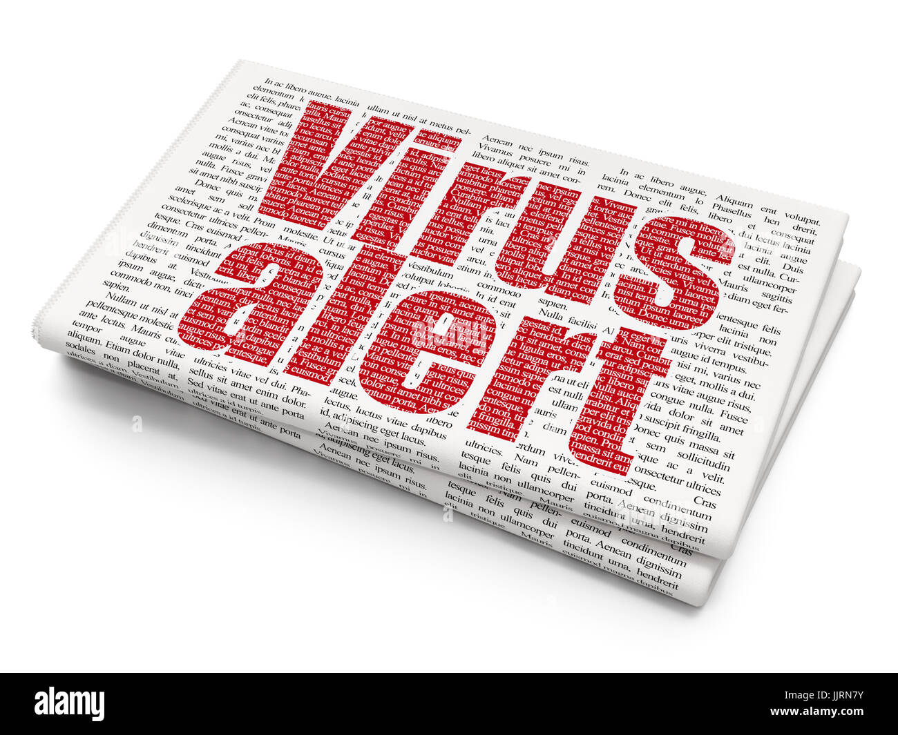 Protection concept: Virus Alert on Newspaper background Stock Photo - Alamy