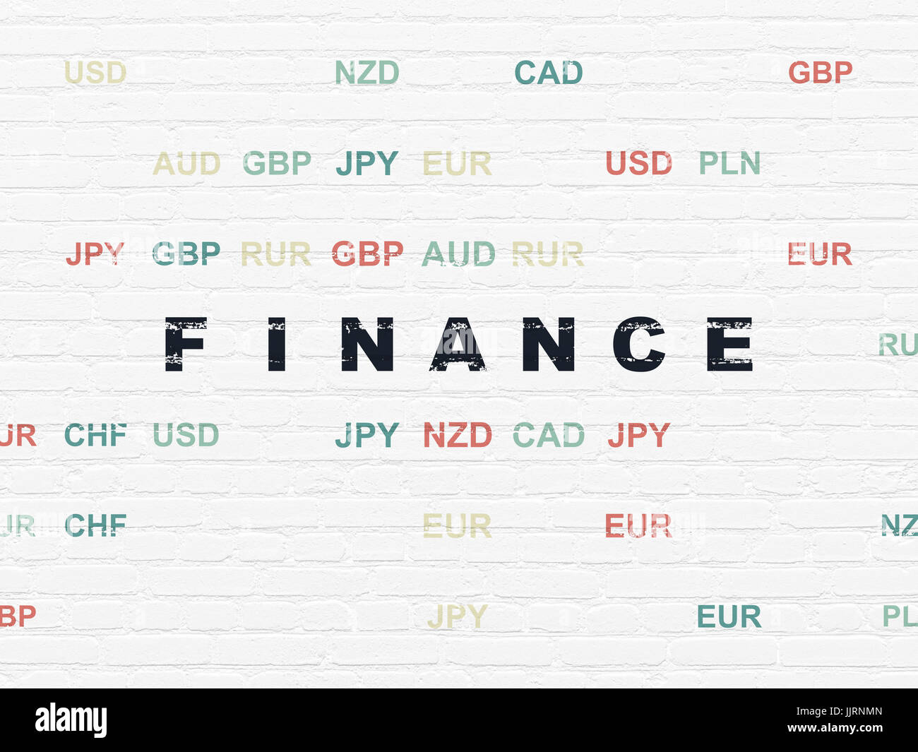 Business concept: Finance on wall background Stock Photo - Alamy