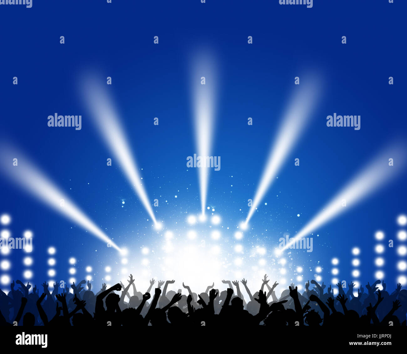 blue music background with dancing people for club party posters Stock ...