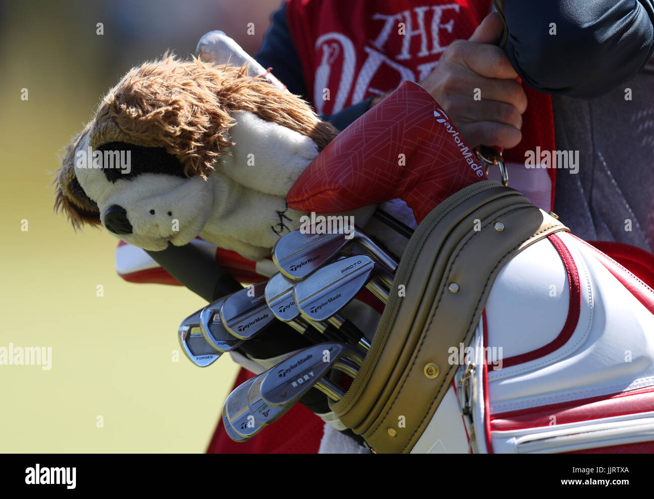 Rory McIlroy's clubs during day one of The Open Championship 2017 at ...
