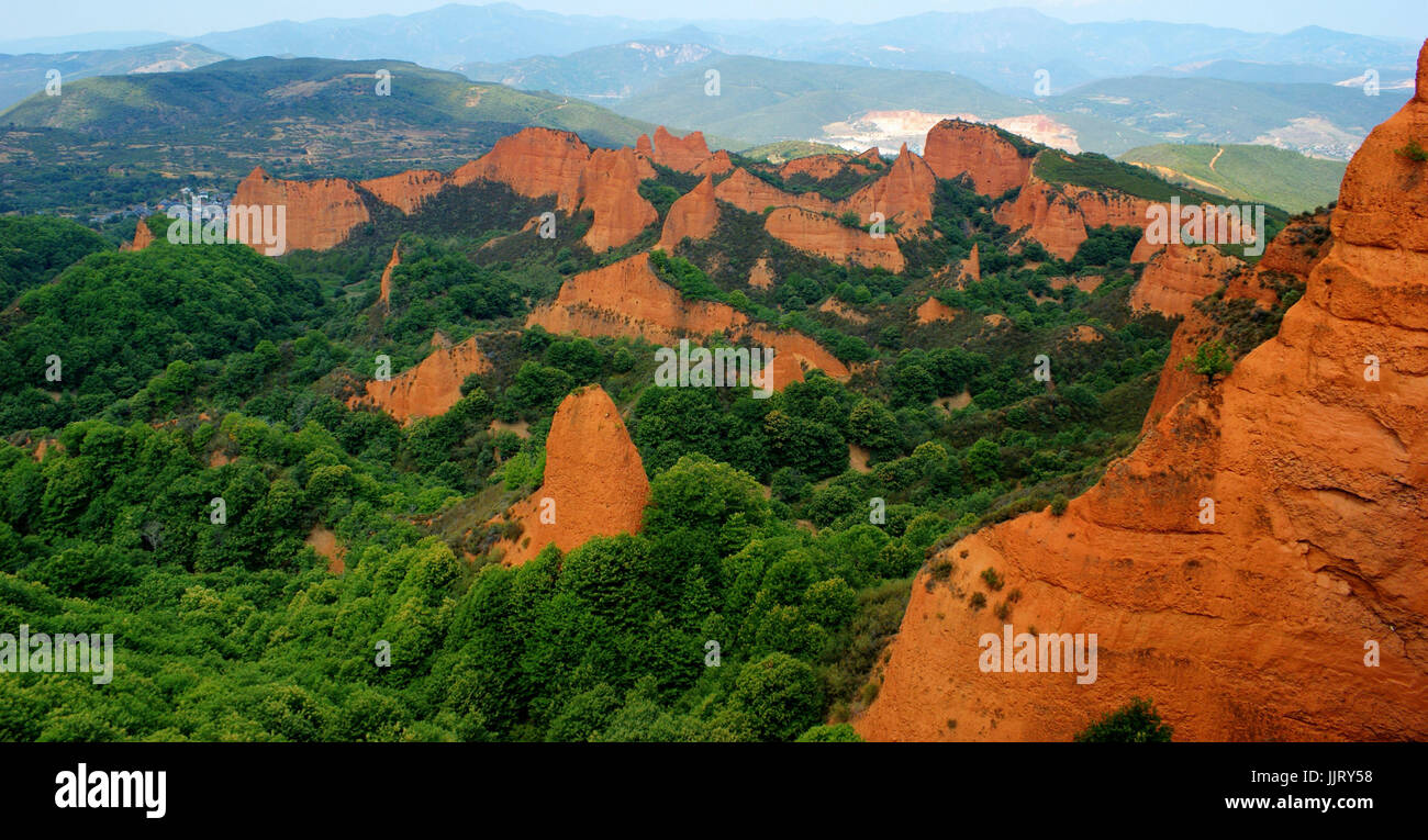 Las Medulas ancient Roman mines, UNESCO, Leon, Spain Stock Photo - Alamy