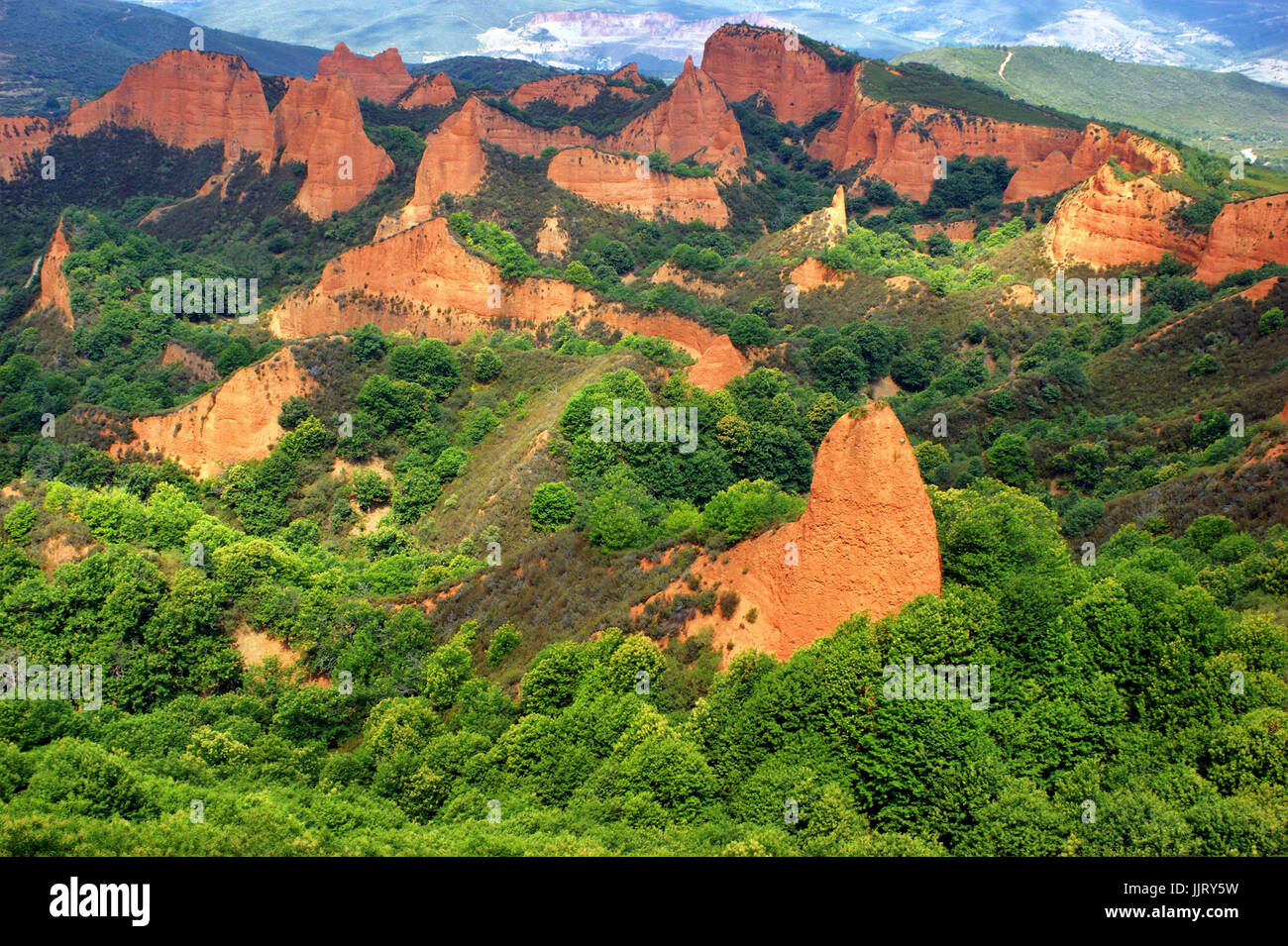 Las Medulas ancient Roman mines, UNESCO, Leon, Spain Stock Photo - Alamy