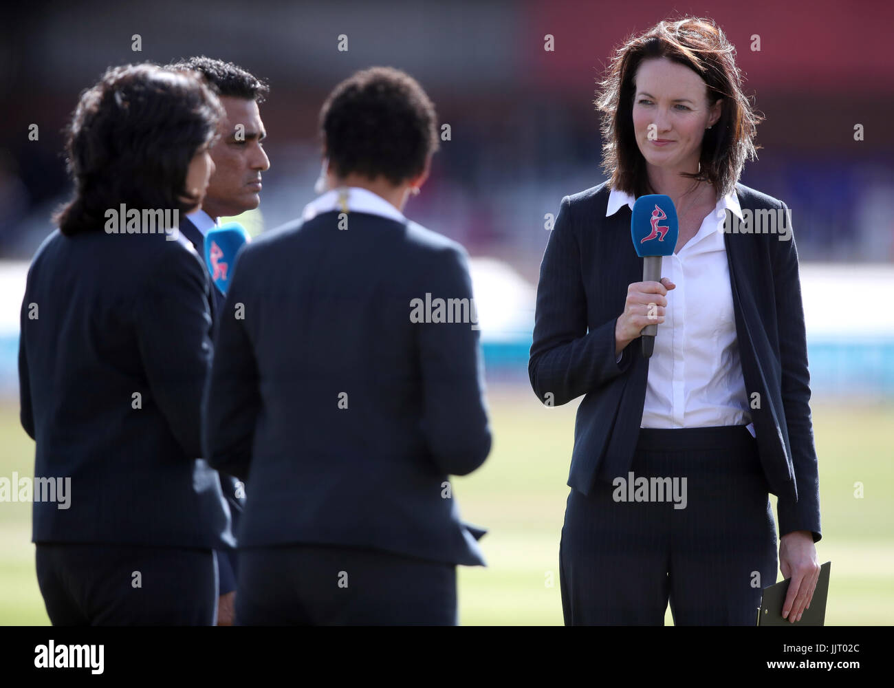 Broadcaster Alison Mitchell during the ICC Women's World Cup Semi Final ...