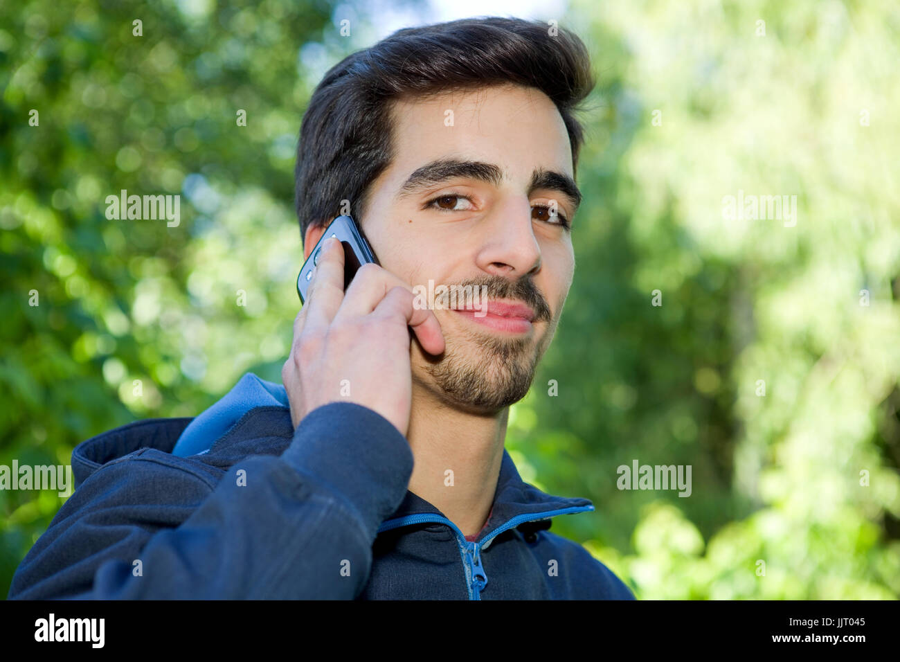 man on the phone, outdoor picture Stock Photo - Alamy