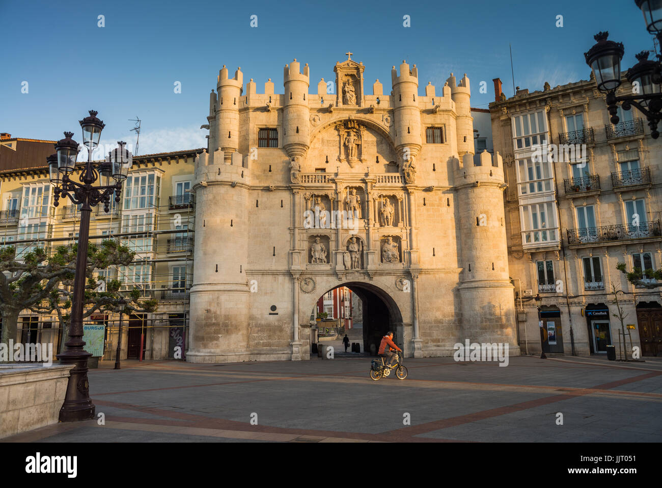 Bridge of Santa Maria in the Burgos, Spain. Camino de Santiago Stock ...