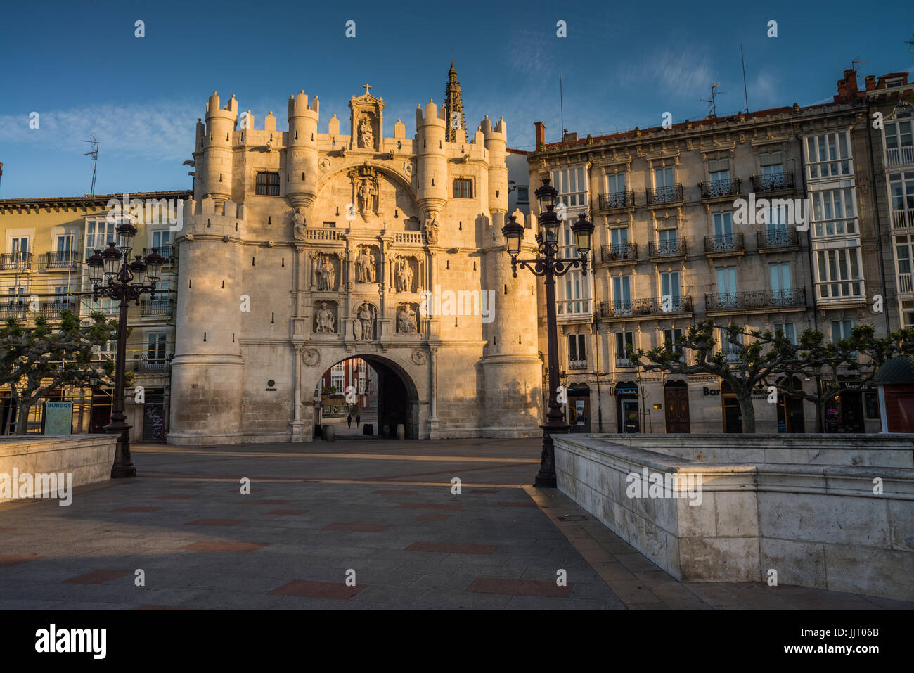 Bridge of Santa Maria in the Burgos, Spain. Camino de Santiago Stock ...