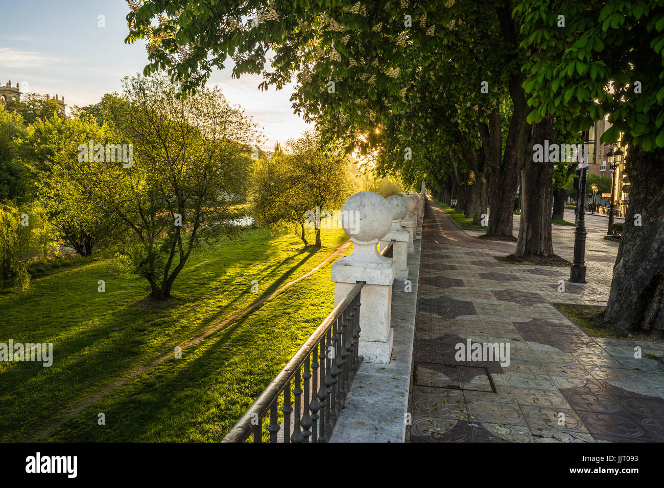 Bridge of Santa Maria in the Burgos, Spain. Camino de Santiago Stock ...