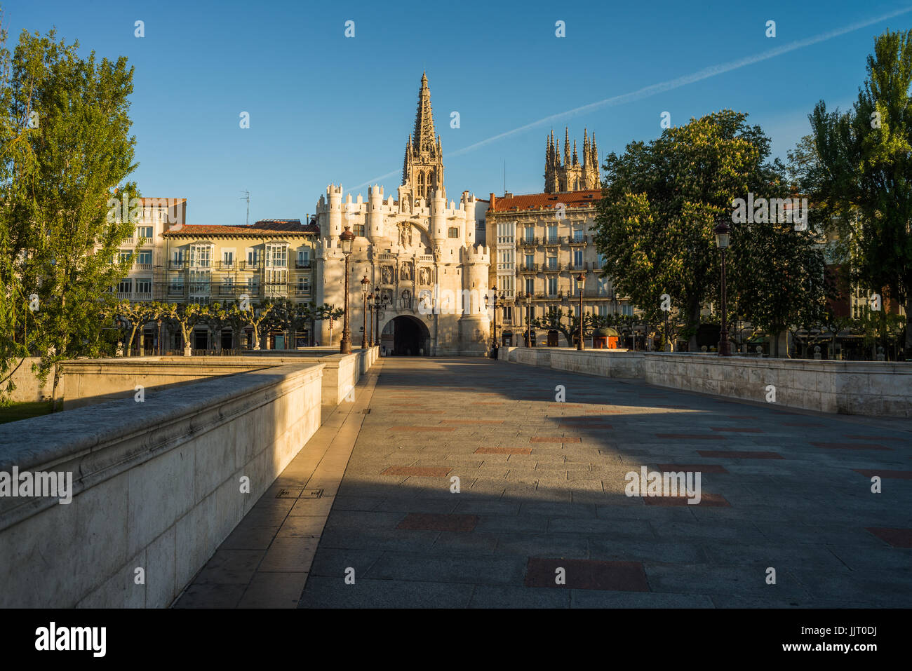 Bridge of Santa Maria in the Burgos, Spain. Camino de Santiago Stock ...