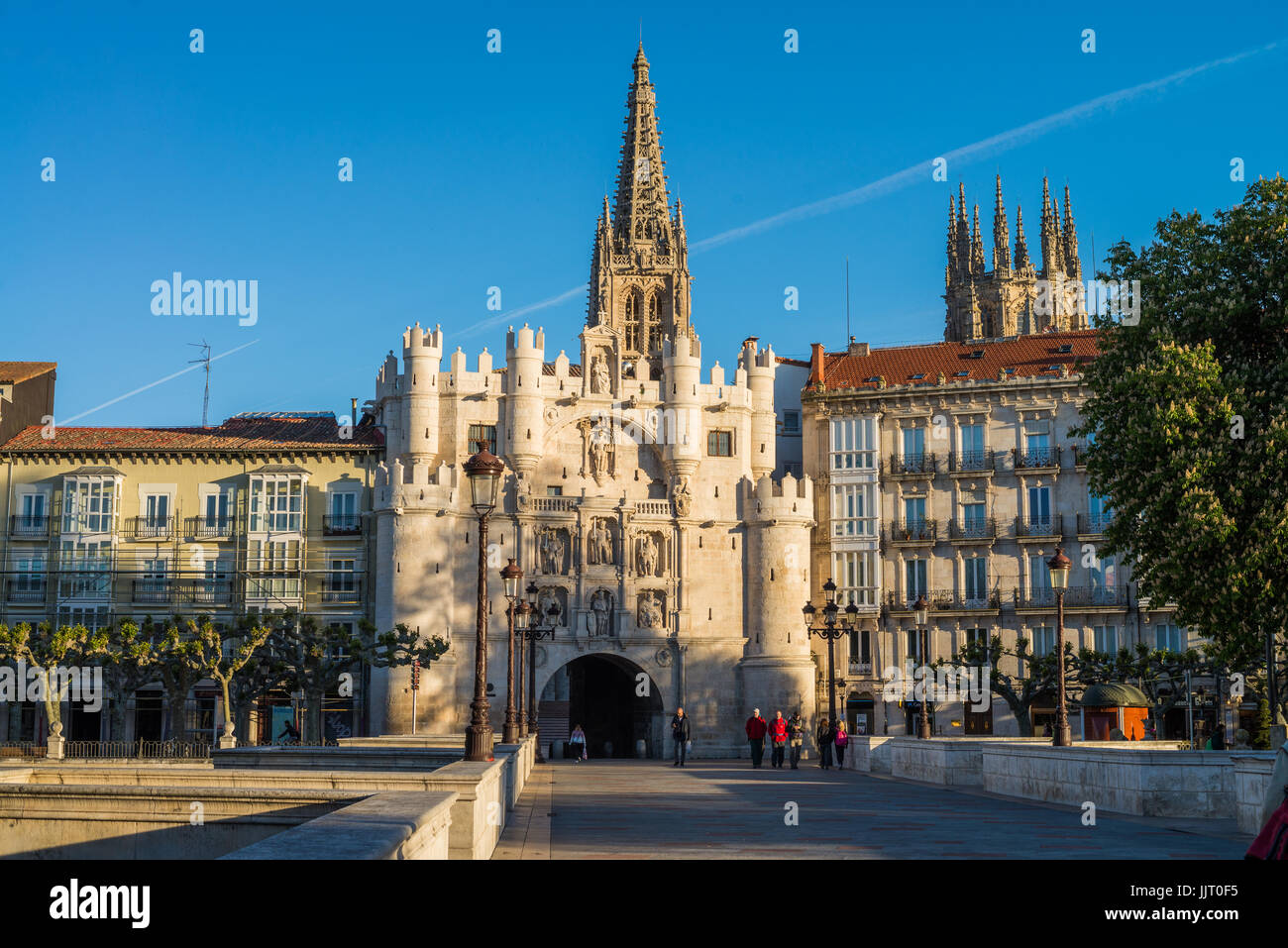 Bridge of Santa Maria in the Burgos, Spain. Camino de Santiago Stock ...