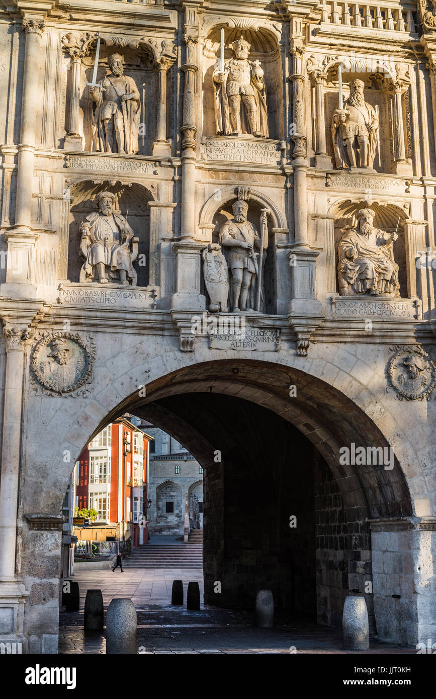 Bridge of Santa Maria in the Burgos, Spain. Camino de Santiago Stock ...