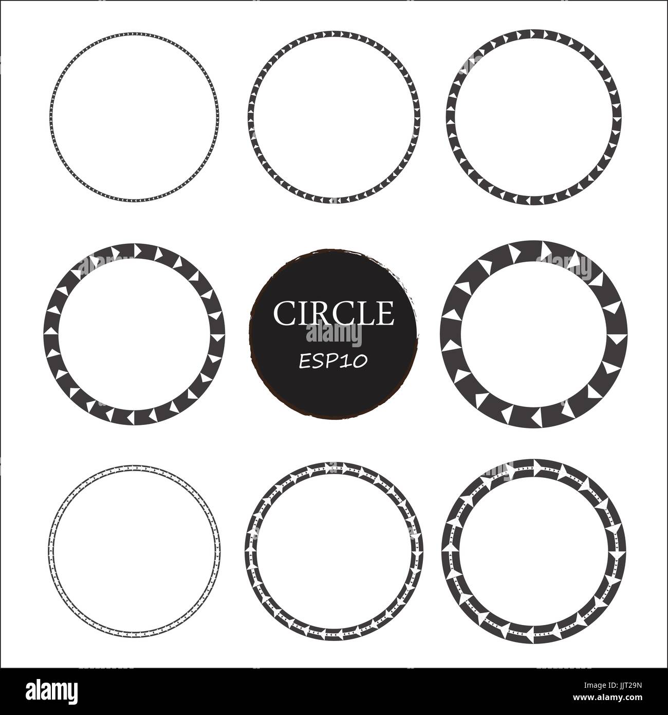Set of hand drawn circles, vector design elements Stock Vector Image ...