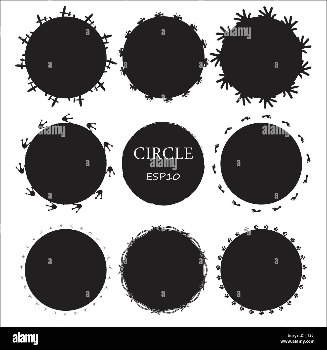Circular vector hand drawn Stock Vector Images - Alamy