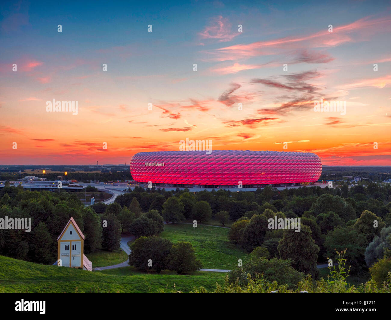 Famous football stadium Allianz Arena in Munich, Bavaria, Germany ...