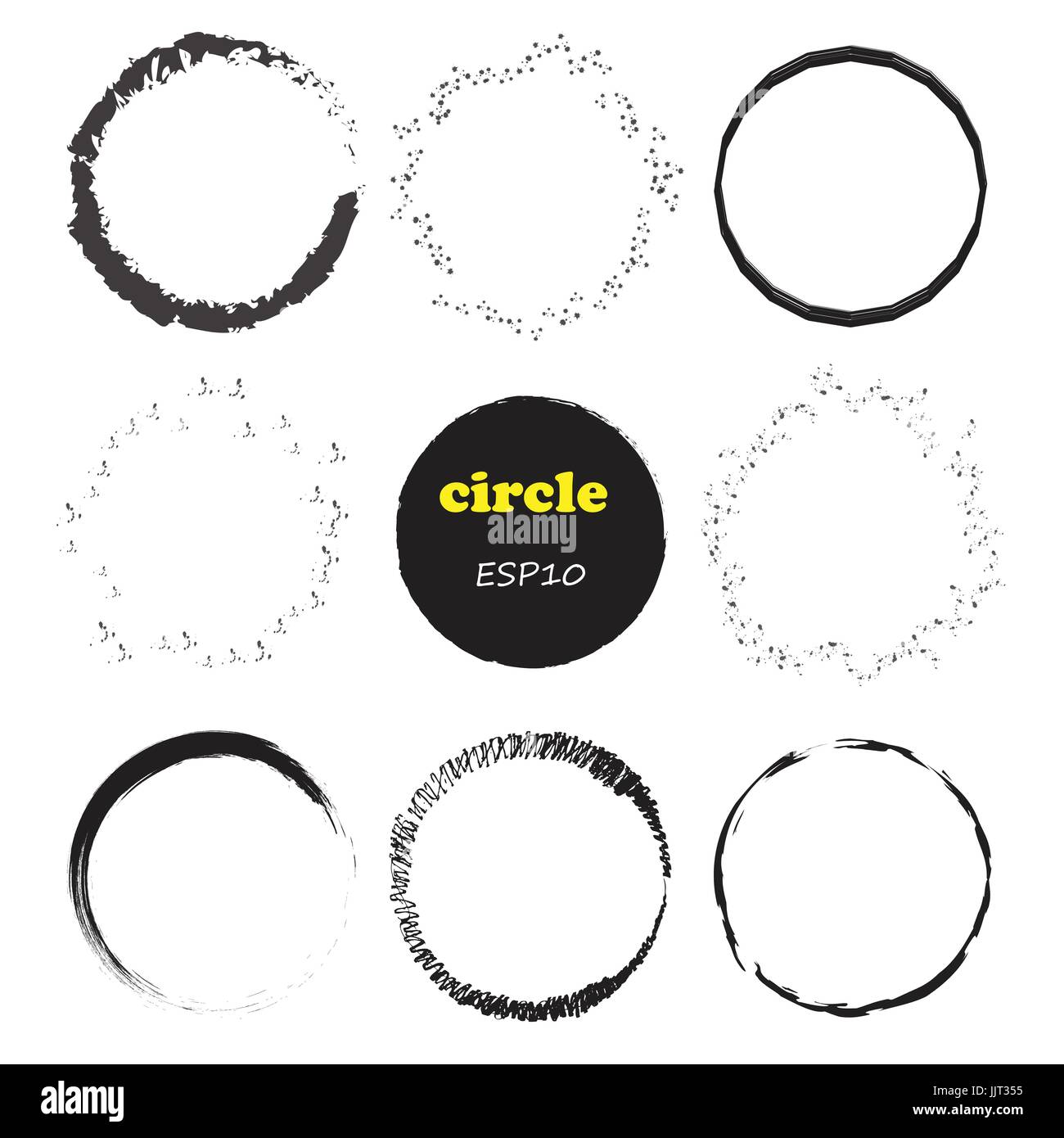 Hand drawn pencil circles Cut Out Stock Images & Pictures - Alamy