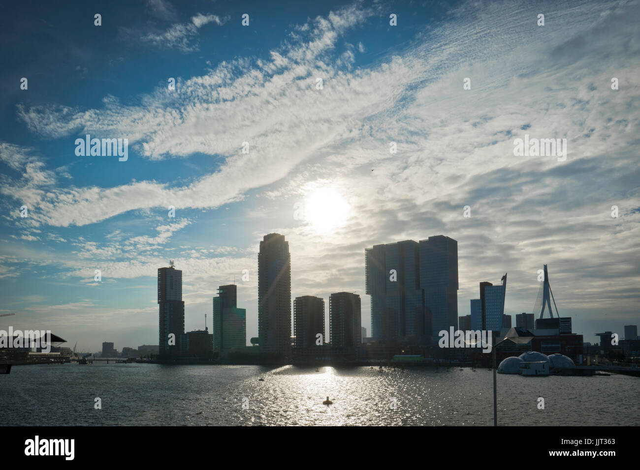 Rotterdam harbour and center with modern architecture Stock Photo - Alamy